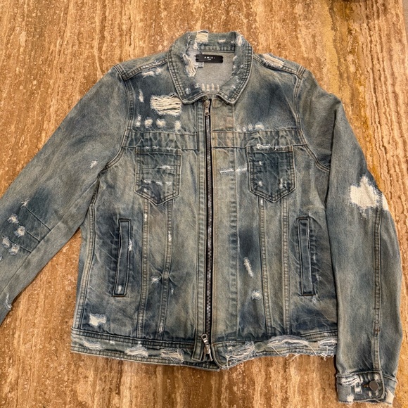 AMIRI | Jackets & Coats | Amiri Distressed Denim Jacket | Poshmark